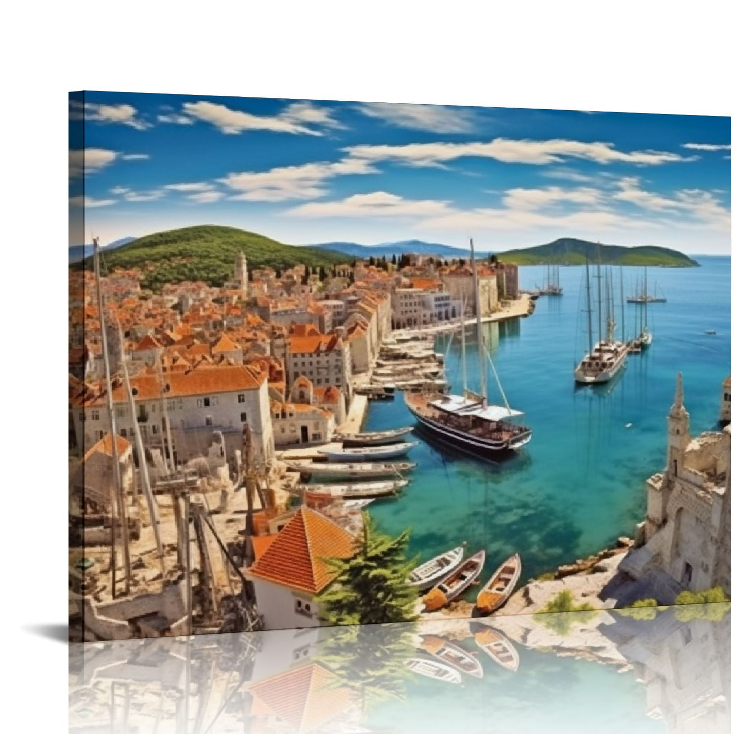 COMIO Canvas Wall Art Split Coast Posters Pictures Wall Decor Croatia ...