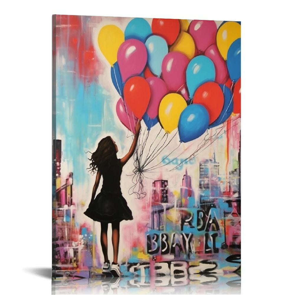 COMIO Canvas Wall Art Street Graffiti Wall Decor Dream Big Pop Street ...
