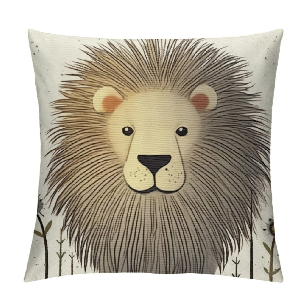COMIO Cartoon Animal Pillow Covers Kids Pillowcase Throw Pillow Covers ...