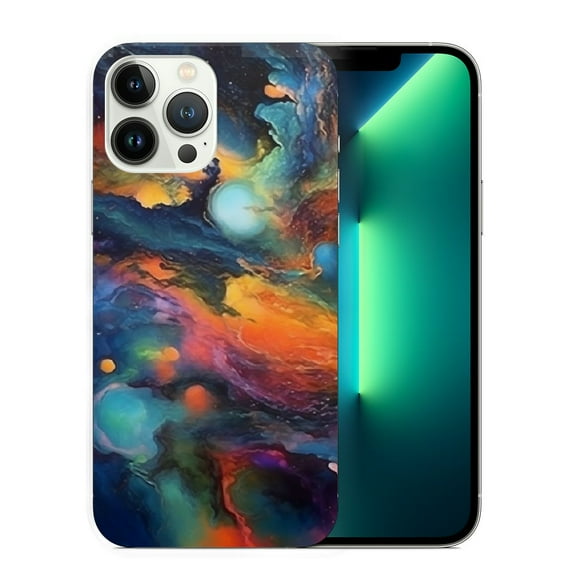 COMIO Case Compatible with iPhone 14 Pro Case,Blue Orange Colorful ...