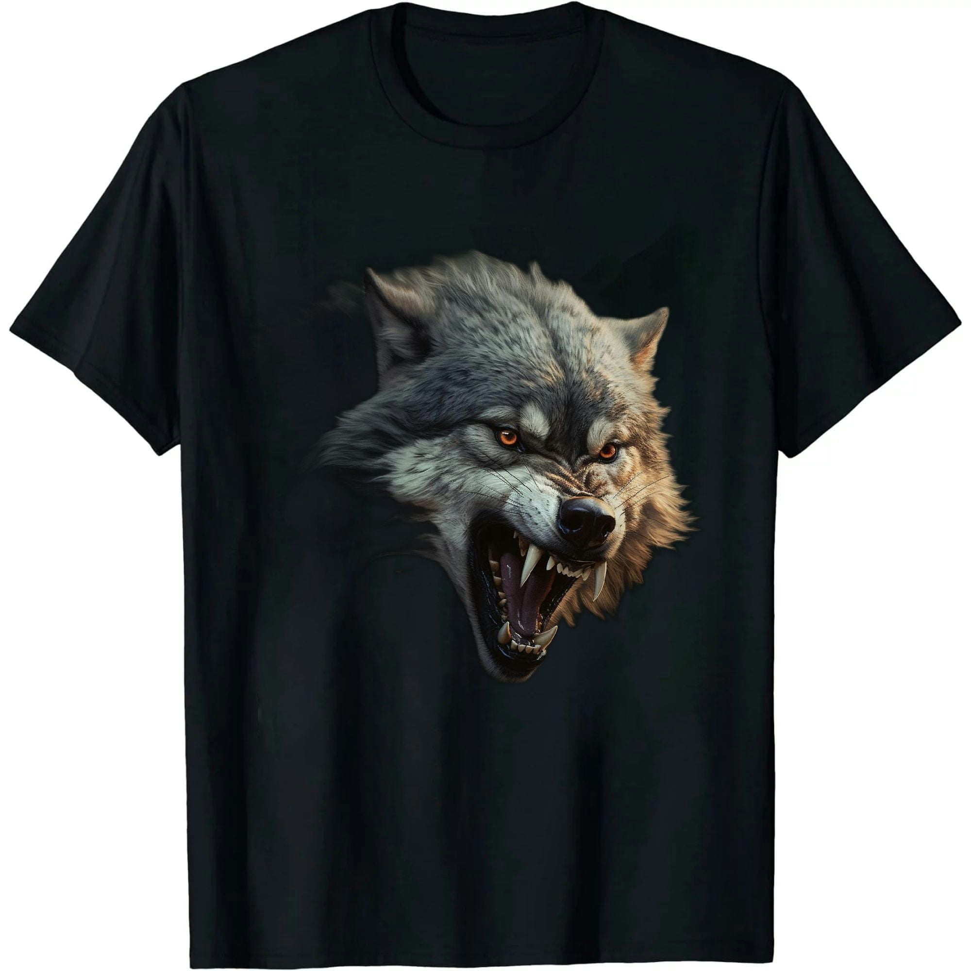 COMIO Casual Wolf Graphic T-Shirt for Men Fashion Short Sleeve Shirts ...