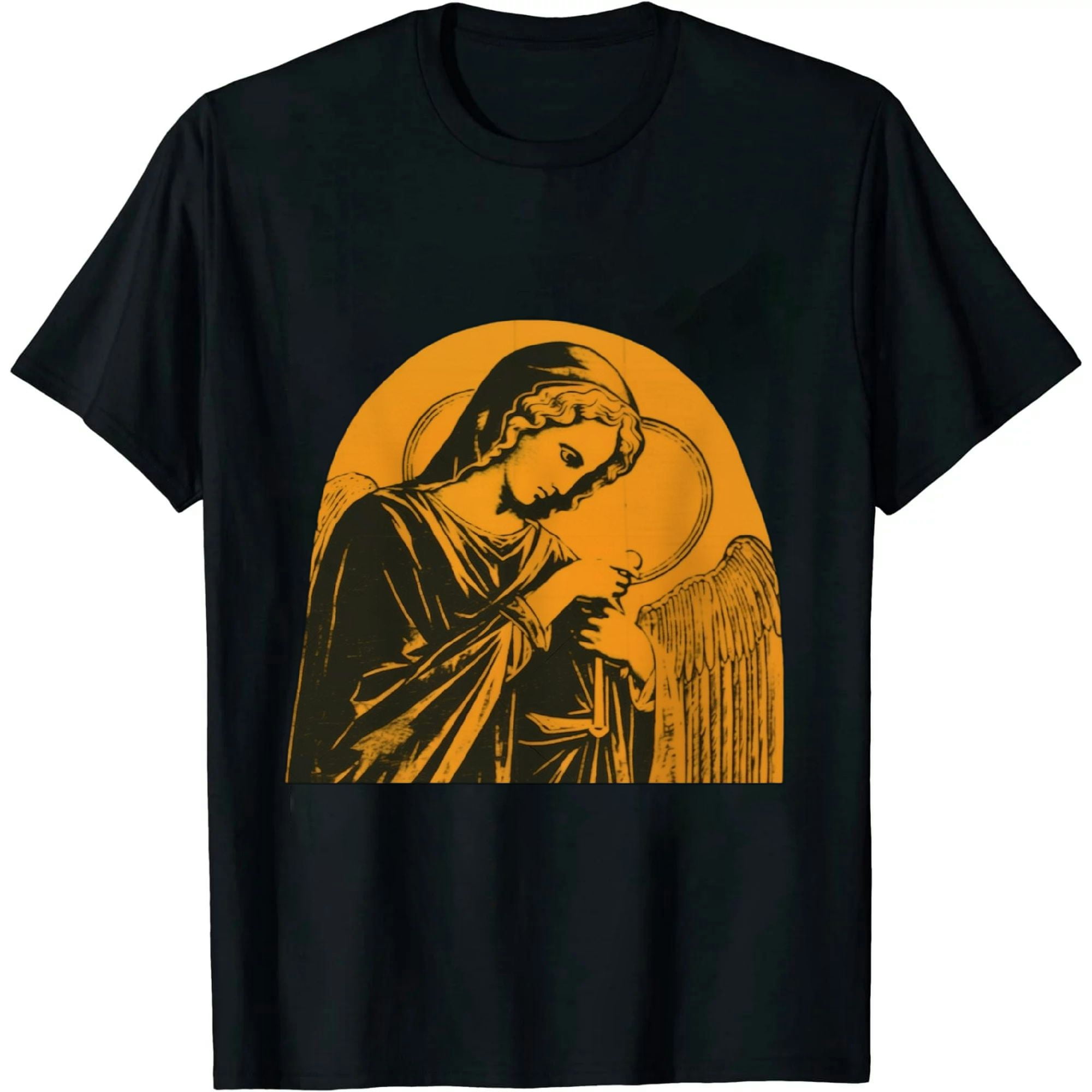 COMIO Catholicism Gold Gabriel The Archangel Christian Saint T-Shirt ...