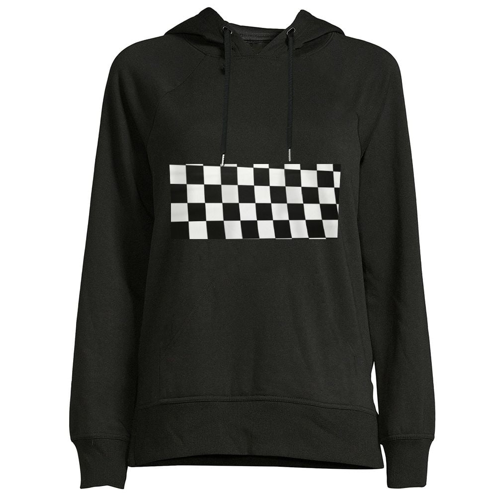COMIO Checkered Checker Black & White Teen & Adults Pullover Hoodie ...