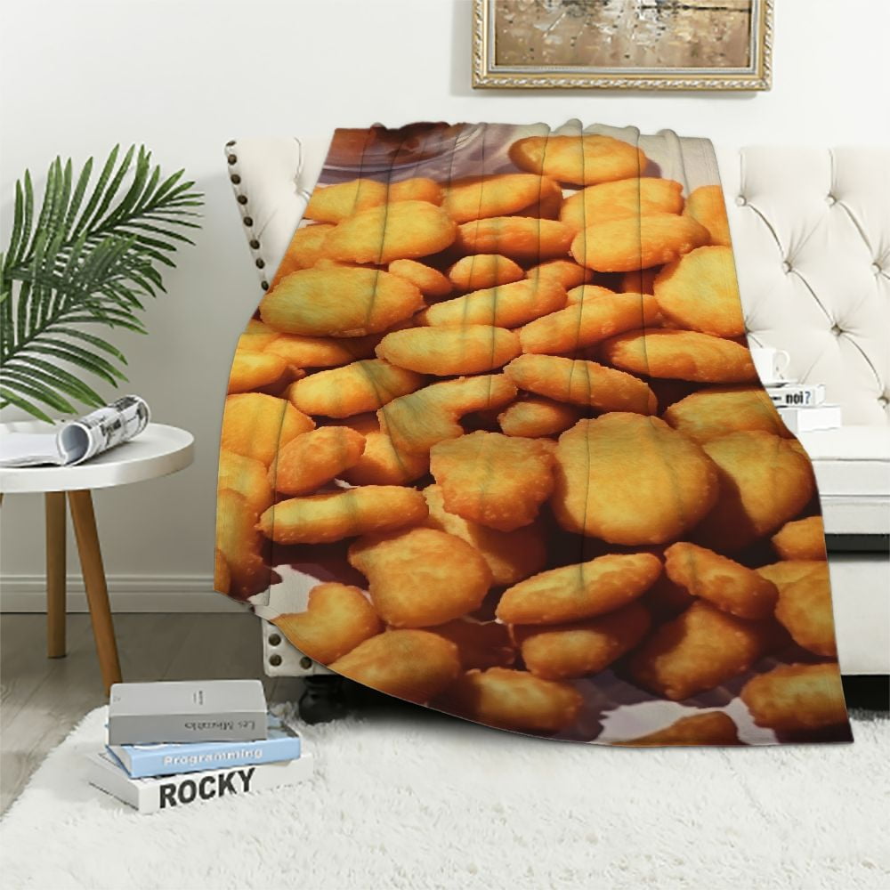 COMIO Chicken Nuggets Blanket Chicken Nugget Plush Chicken Blanket ...