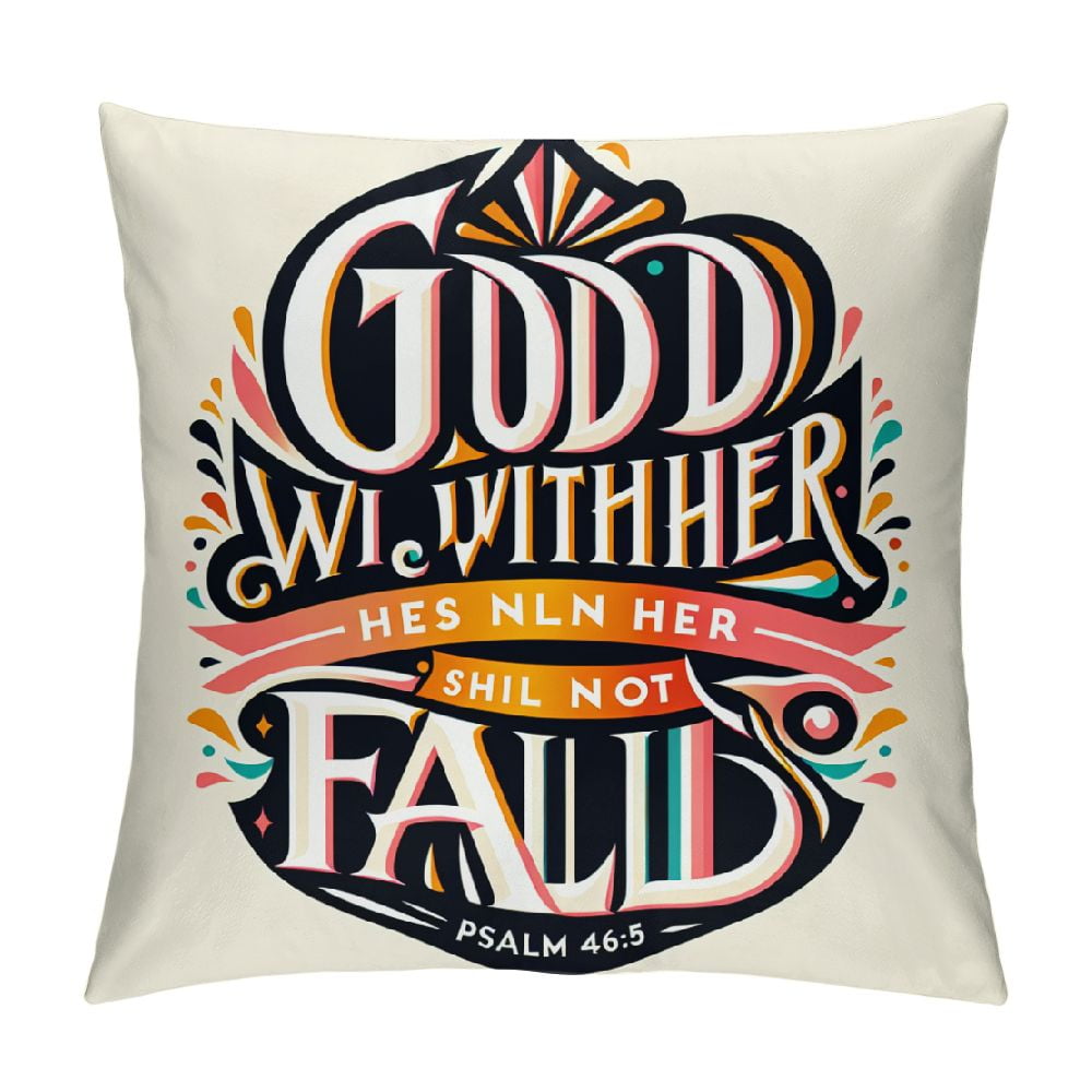 YANMS Christian Pillow Covers, Inspirational Religion Faith Gifts for Women, Watercolor Bible ...