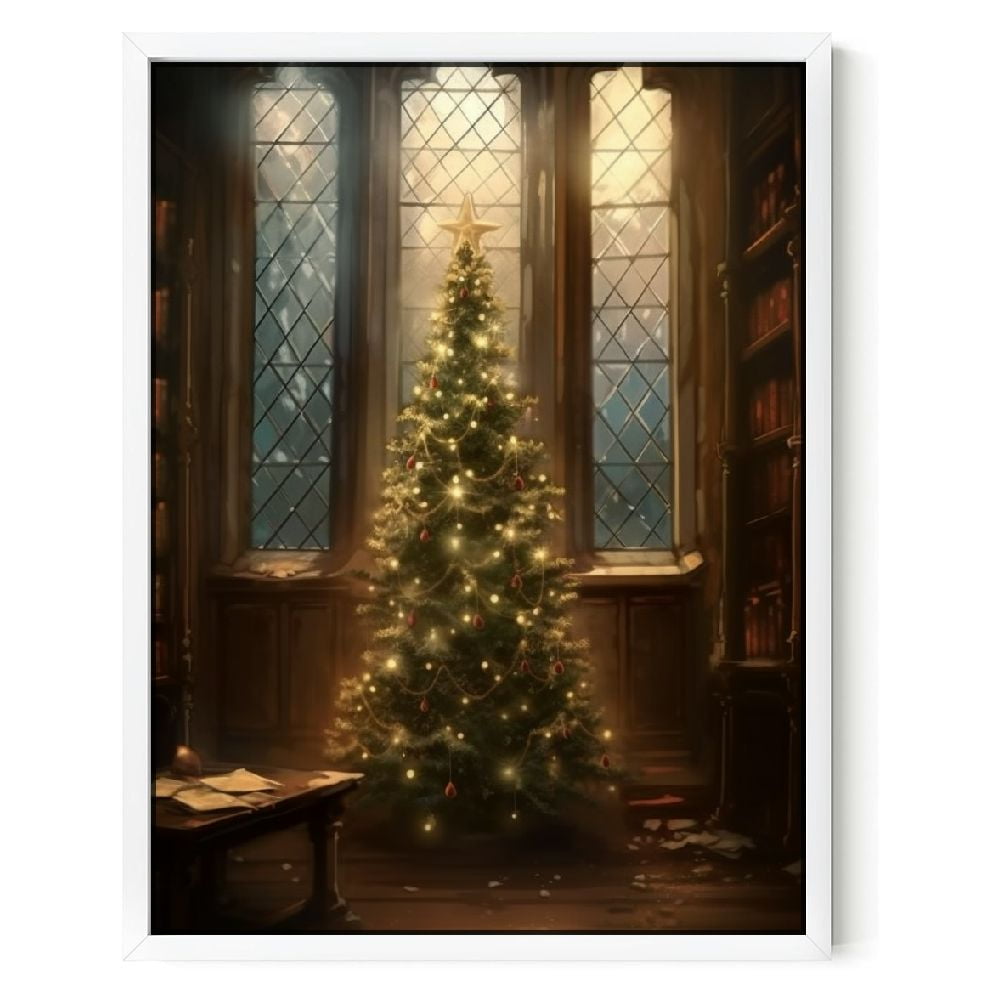 COMIO Christmas Canvas Wall Art, Vintage Winter Christmas Tree Posters ...