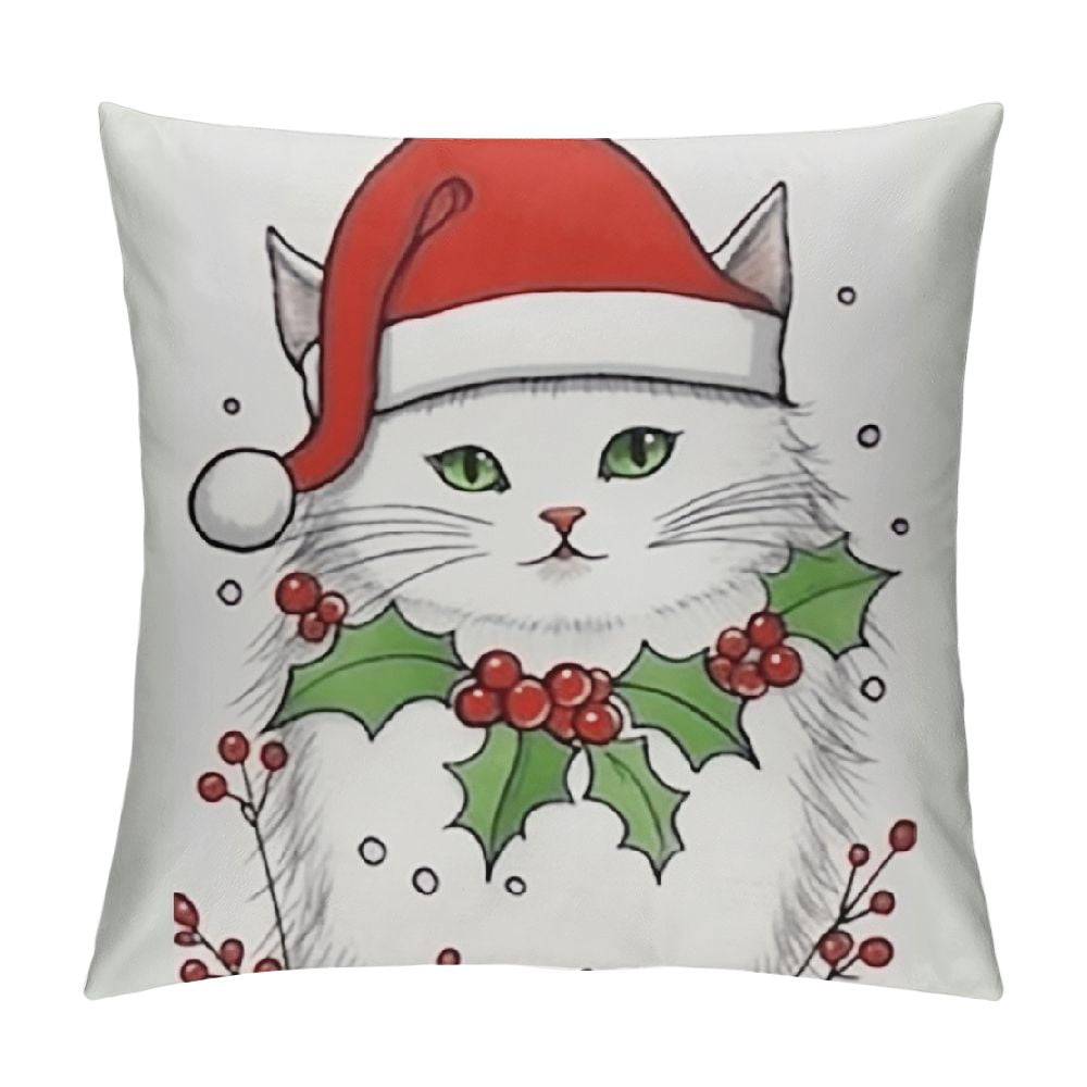 Christmas Cat Pillow