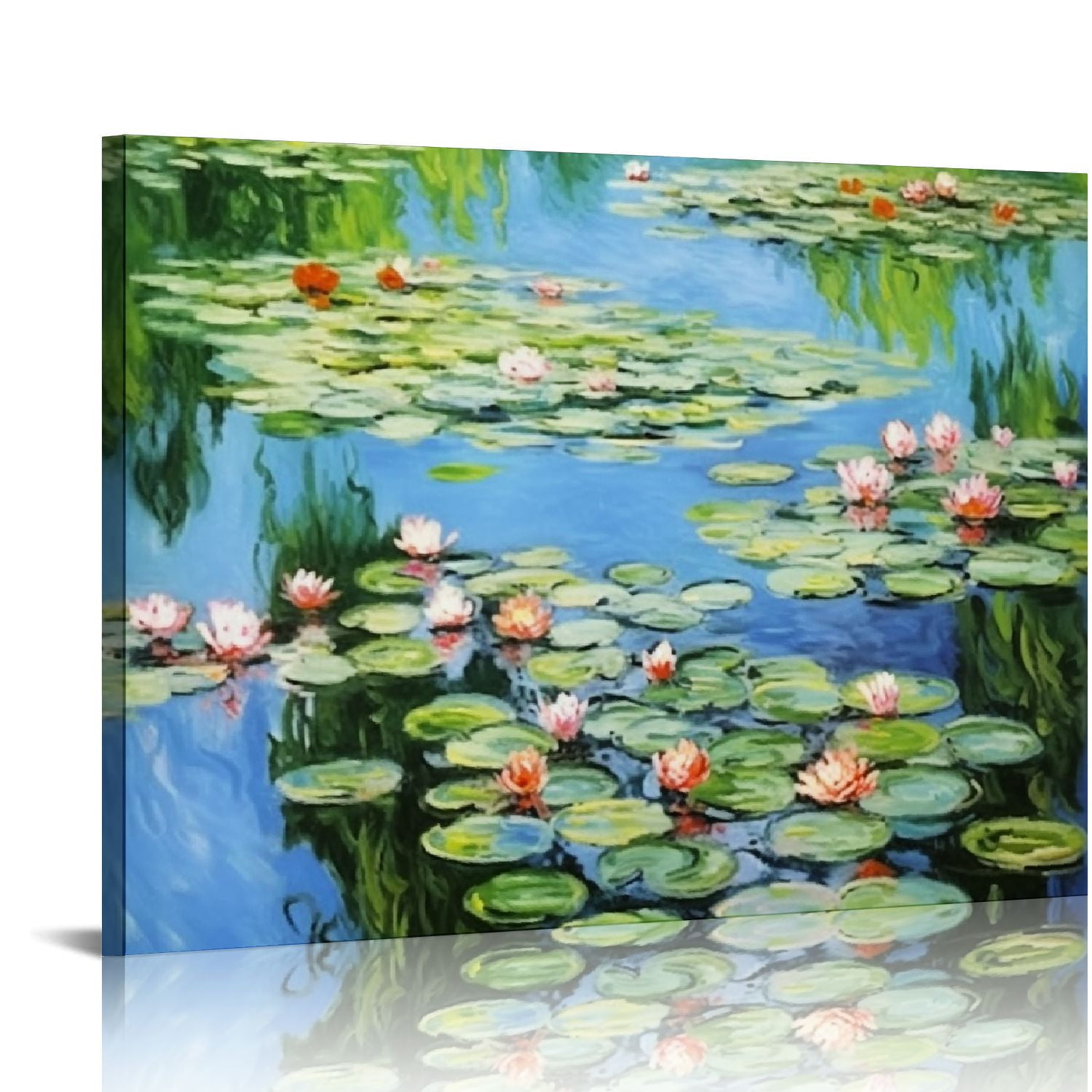 COMIO Claude Monet Framed Canvas Prints Wall Art,Water Lily Pond 1914 ...