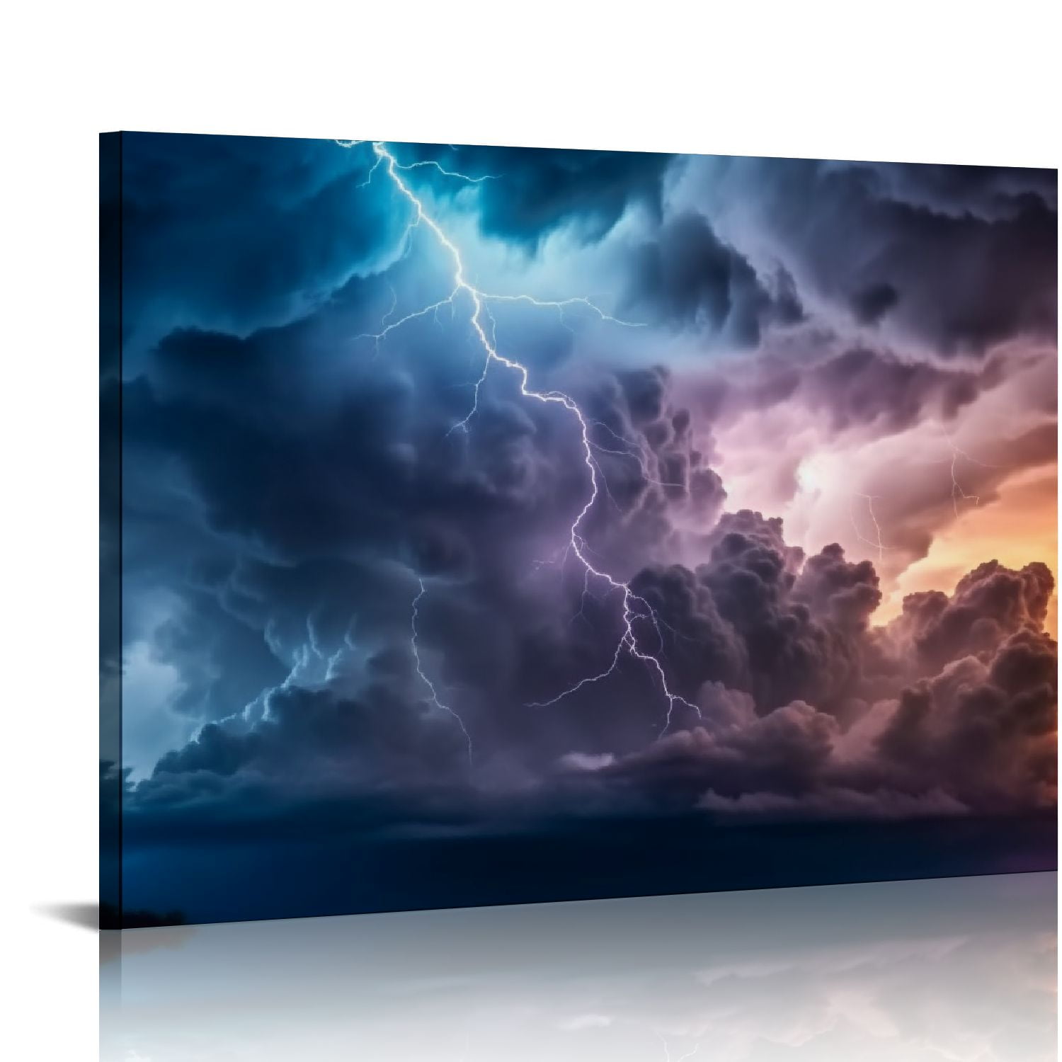 COMIO Clouds Lightning Poster Wall Art Canvas Painting Print Decorative ...