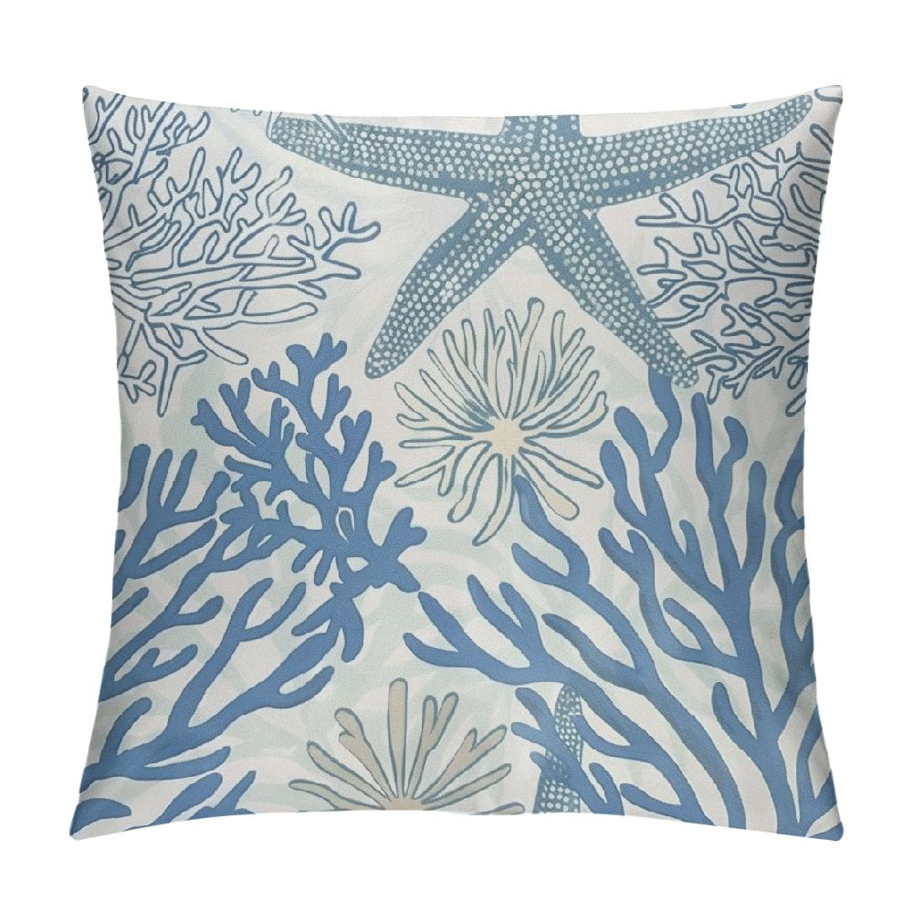 QZHH Coastal Throw Pillow Cover,Summer Ocean Themed Pillow Covers ...