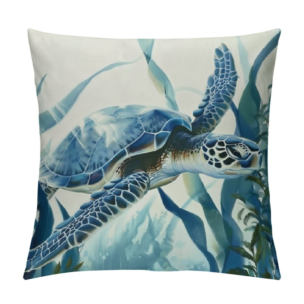 COMIO Coastal Turtle Throw Pillow Covers Nautical Beach Pillow Case Sea ...