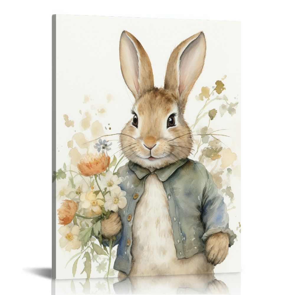 COMIO Colorful Animal Watercolor Canvas Wall Art Prints,Modern Boho ...