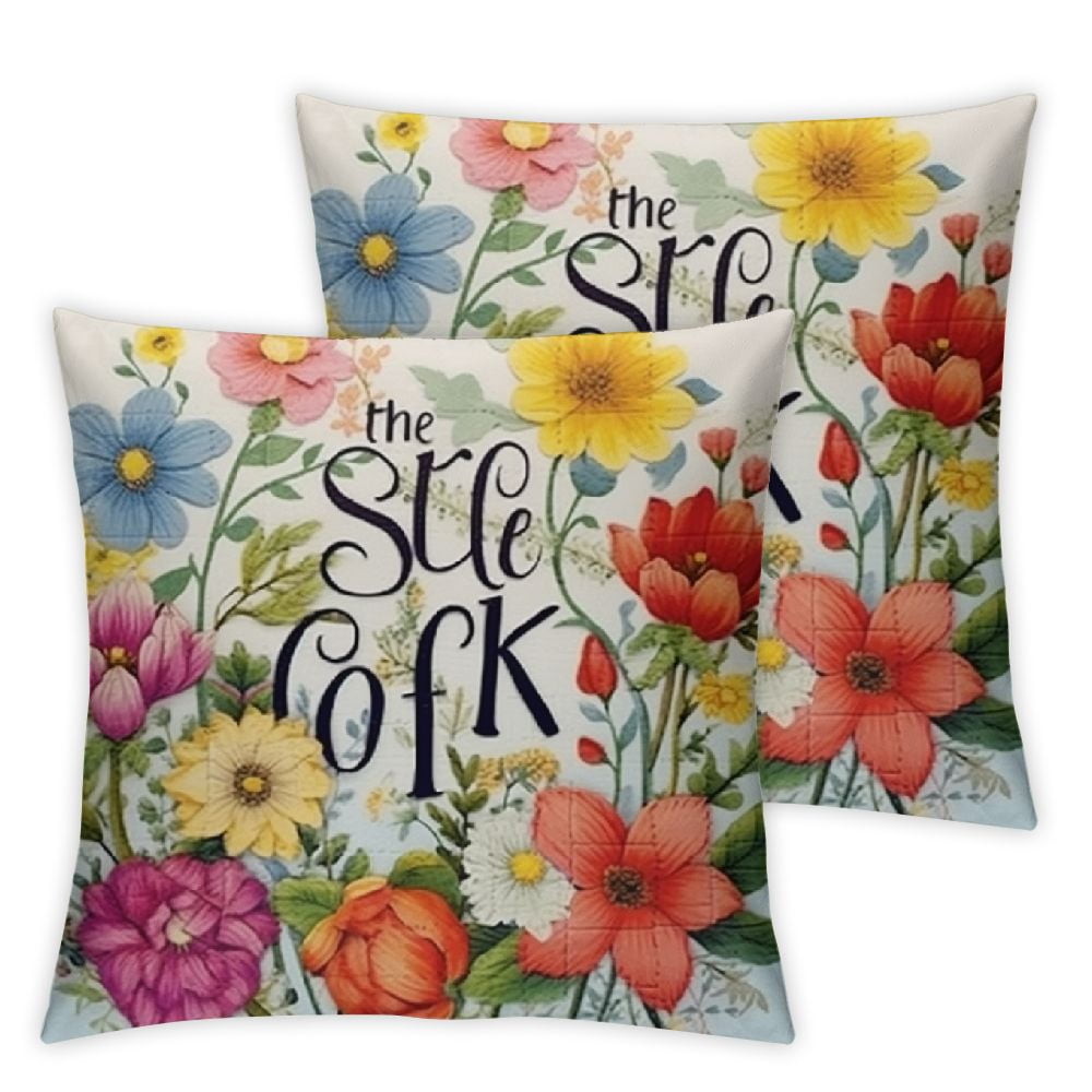 QZHH Colorful Butterfly It's OK Inspirational Quotes Throw Pillow Cover ...