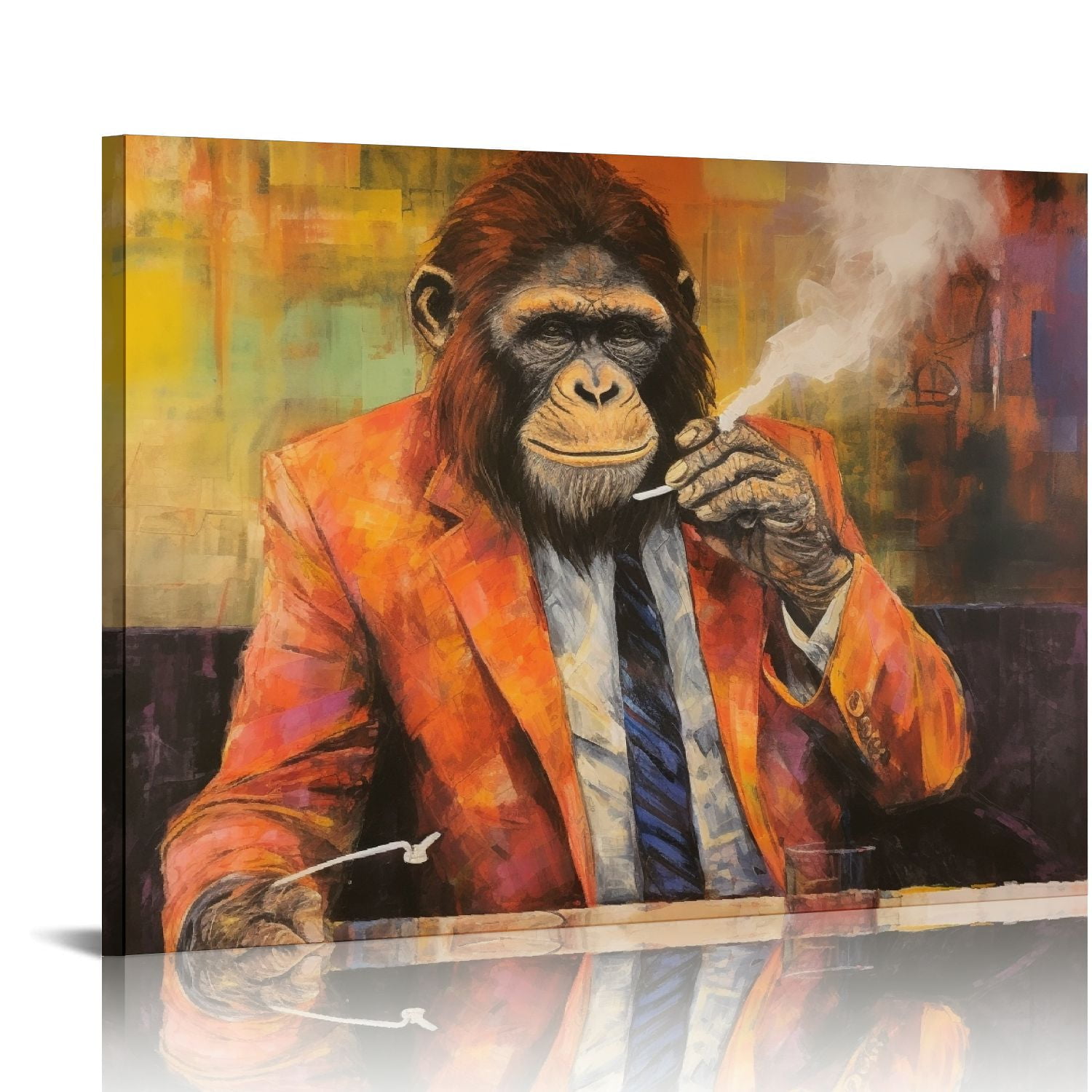COMIO Colorful Cartoon Animal Wall Art Canvas Print Overpowering ...