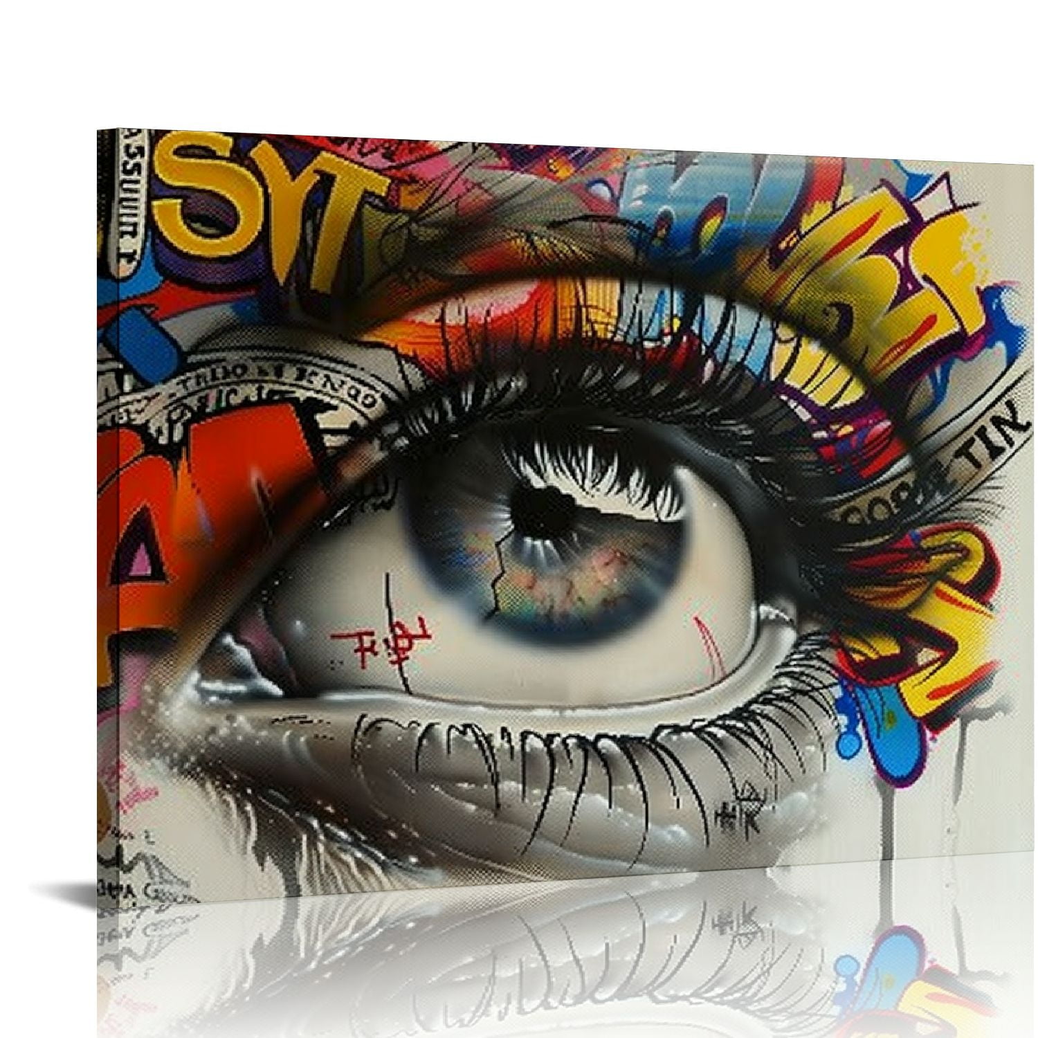 MLJA Colorful Eye Graffiti Canvas Wall Art Poster Prints Picture ...