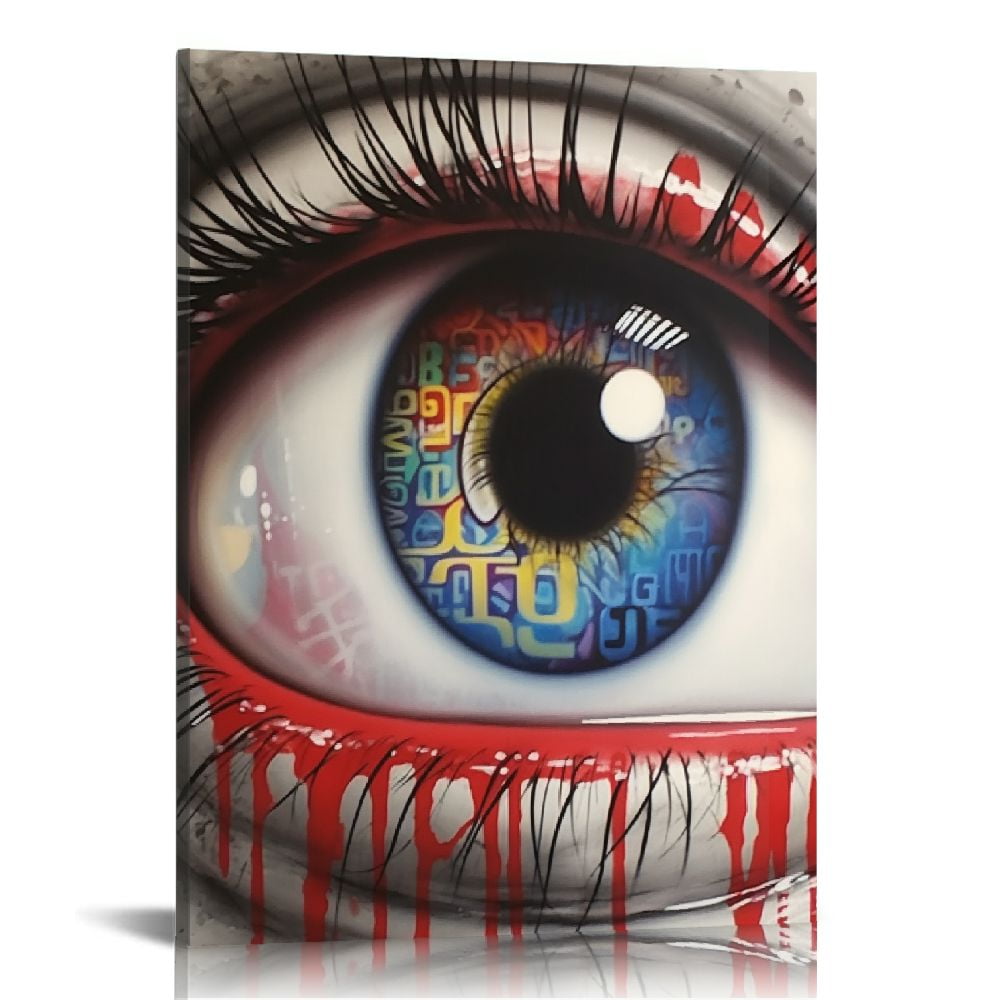COMIO Colorful Eye Graffiti Canvas Wall Art Poster Prints Pop Eye ...