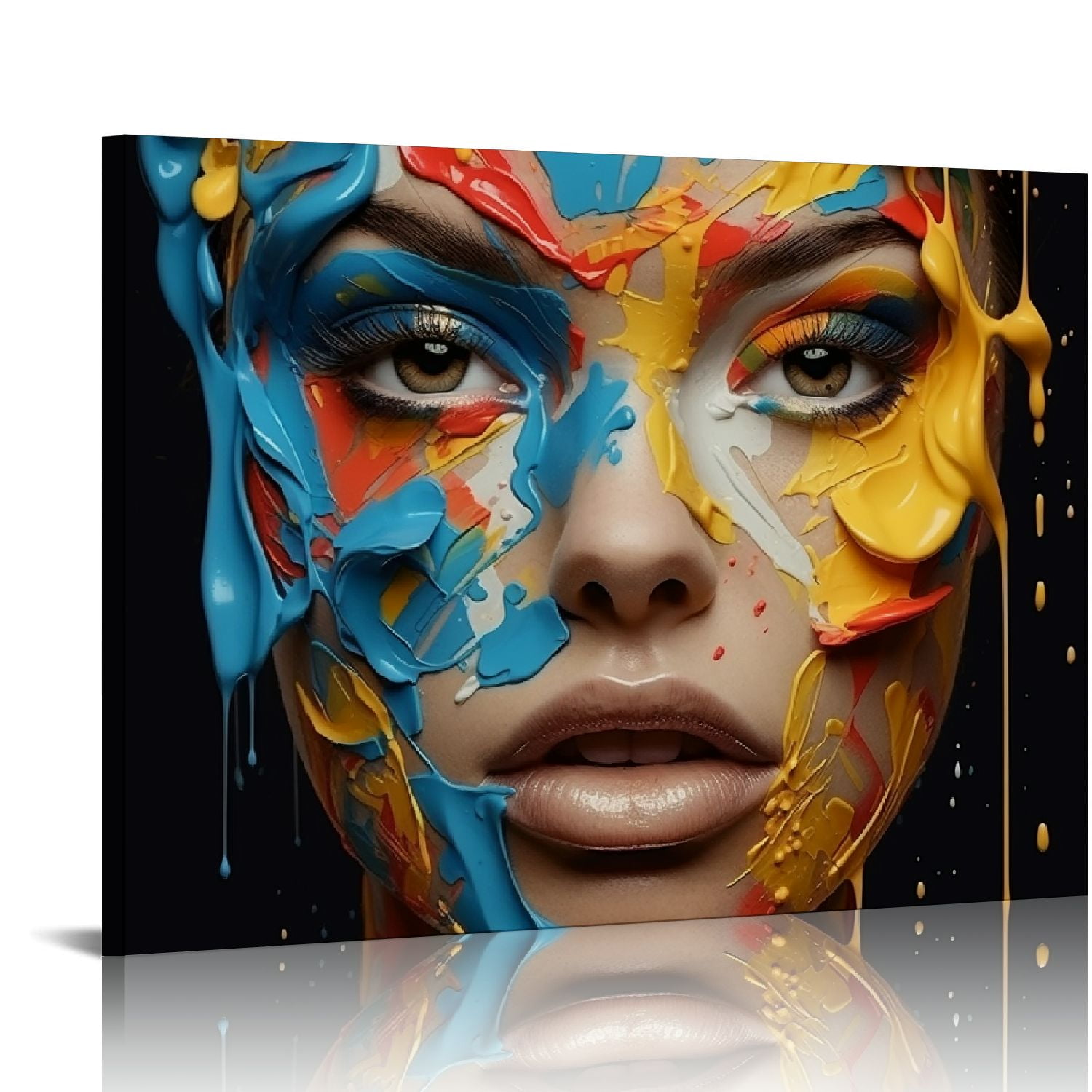 COMIO Colorful Eyes Canvas Painting, Eye Canvas Wall Art, Colorful Wall ...