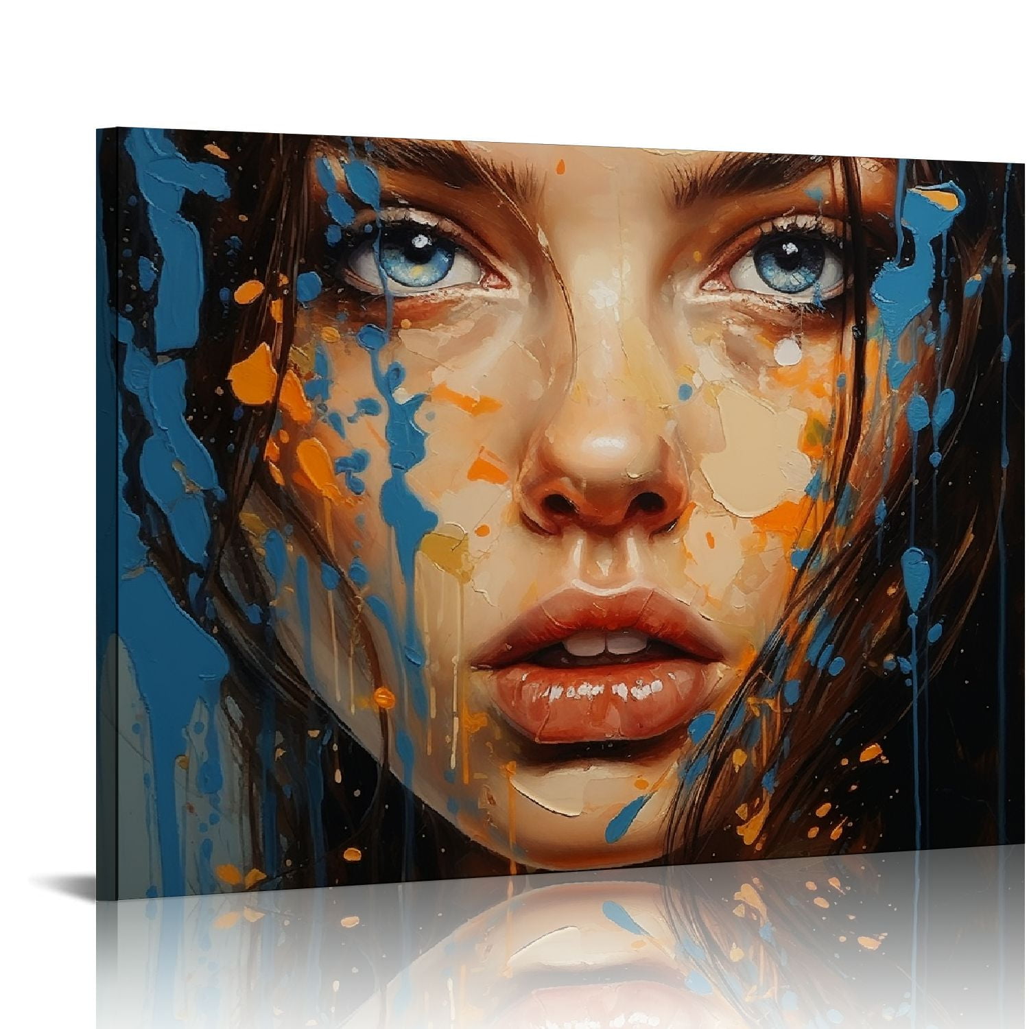 COMIO Colorful Eyes Canvas Painting, Eye Canvas Wall Art, Colorful Wall ...