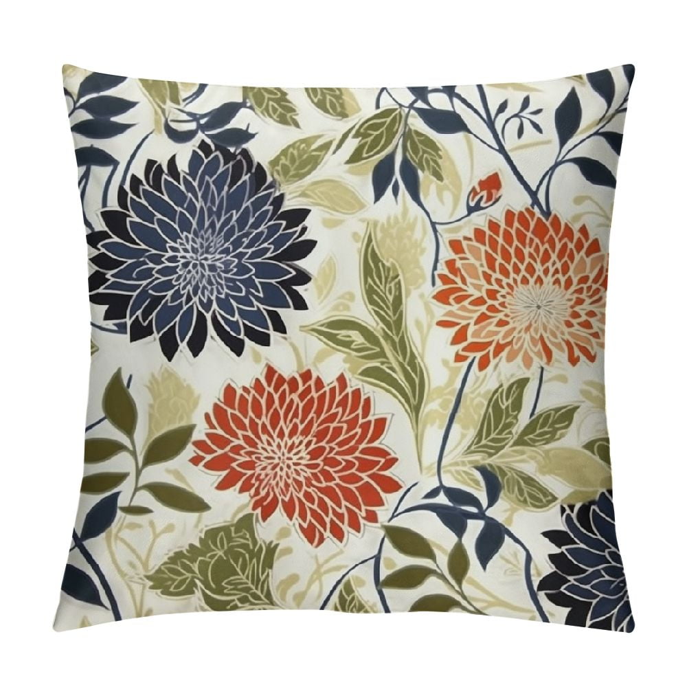COMIO Colorful Floral Pillow Covers Boho Throw Pillow Covers Material ...