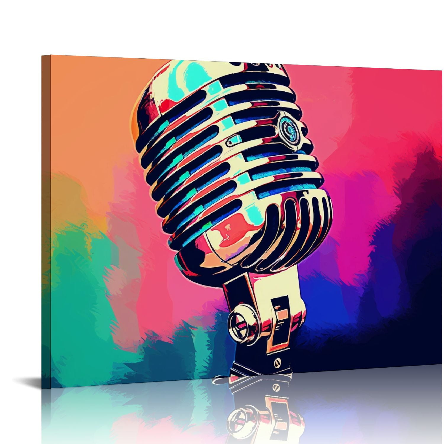COMIO Colorful Music Painting Wall Art Decor Microphone Pictures Prints ...