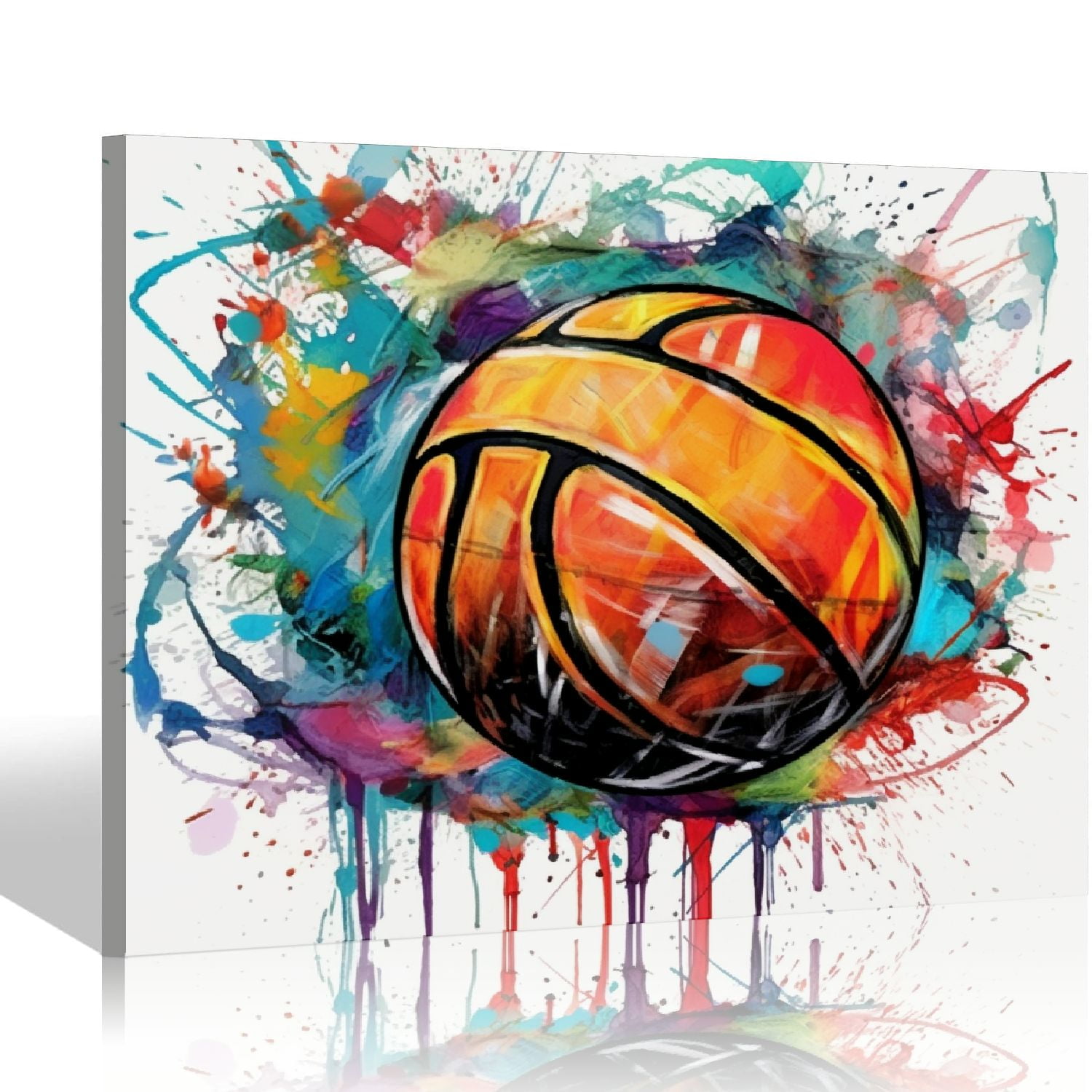 COMIO Colorful Sports Canvas Wall Art, Graffiti Wall Decor Boys Room ...