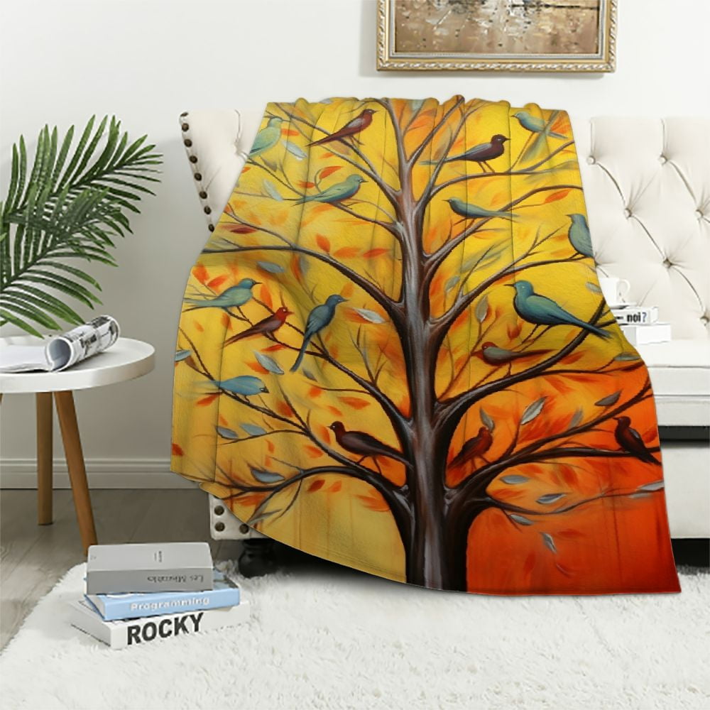 COMIO Colorful Tree Blanket Gifts for Women Girls Mom, Psychedelic ...