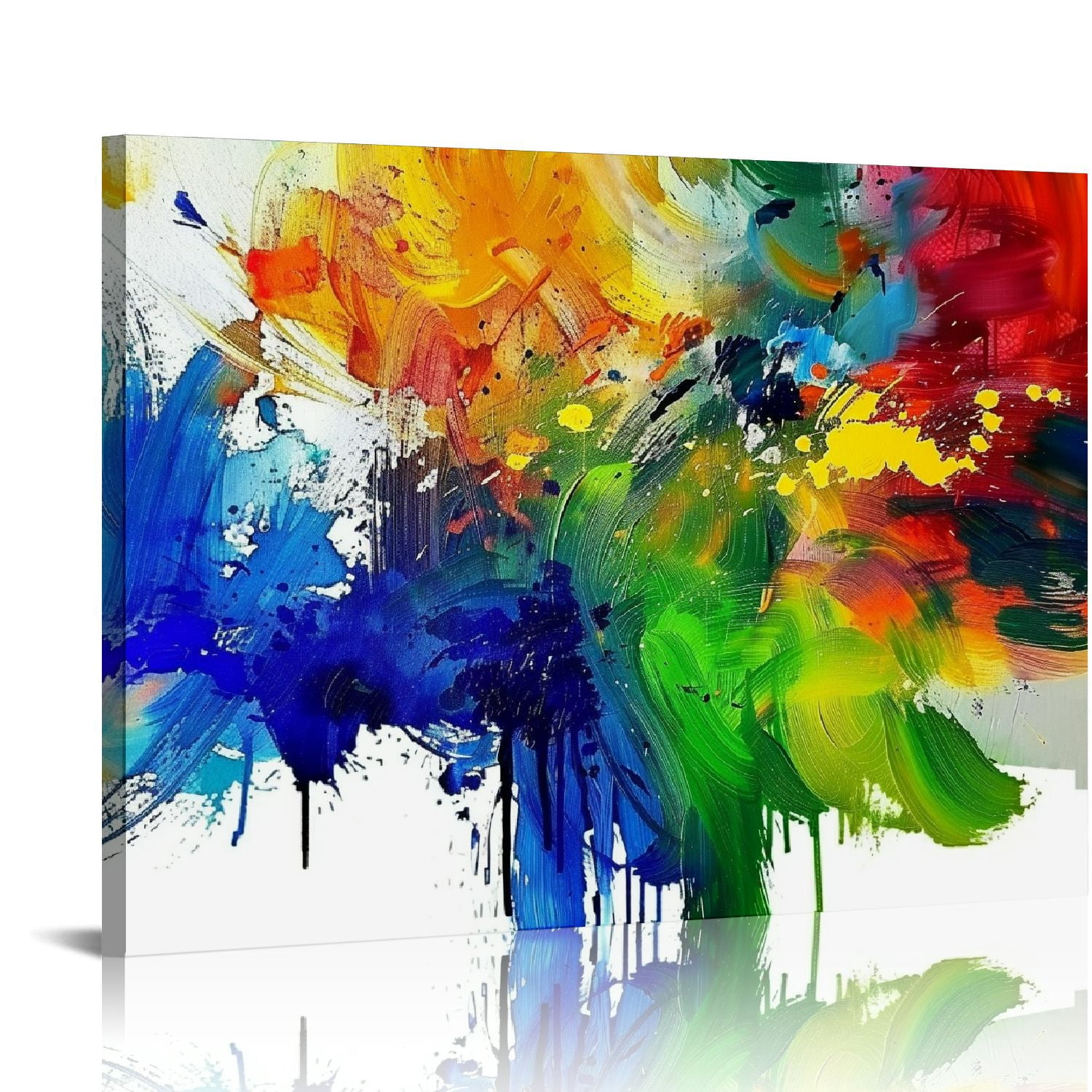 COMIO Colorful paint Abstract Wall Art, Prints abstract modern canvas ...