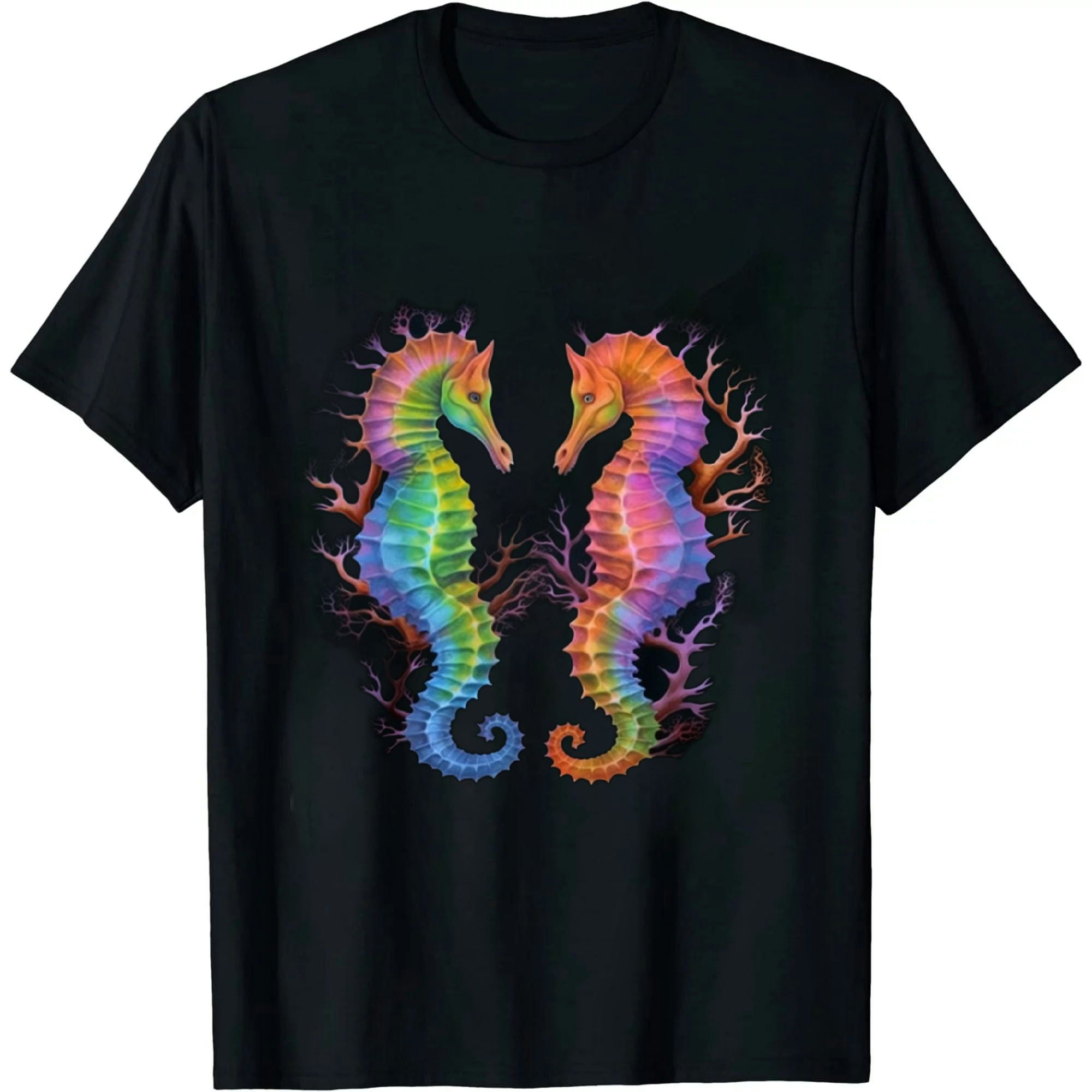 COMIO Colorful rainbow seahorse shirt - Walmart.com