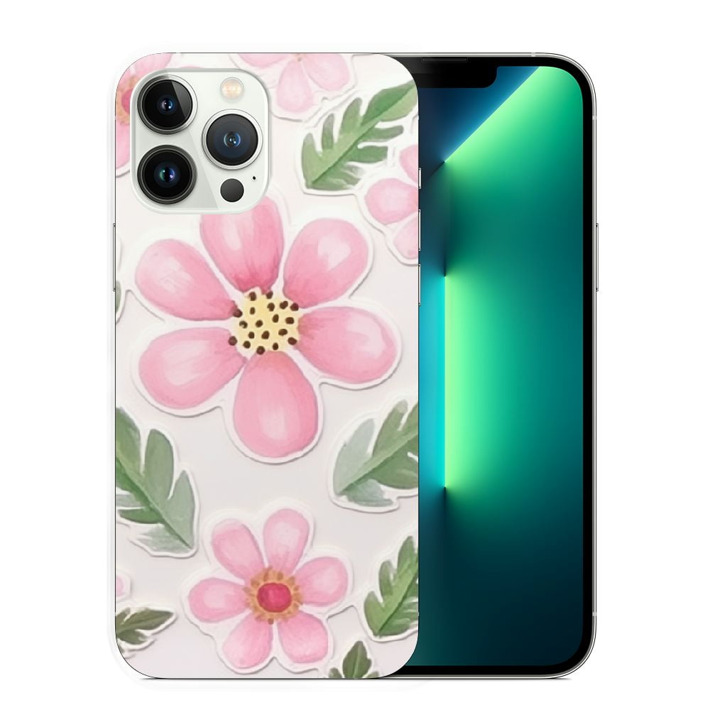 COMIO Compatible for iPhone 14 Case Cute Oil Flower Floral Strawberry ...