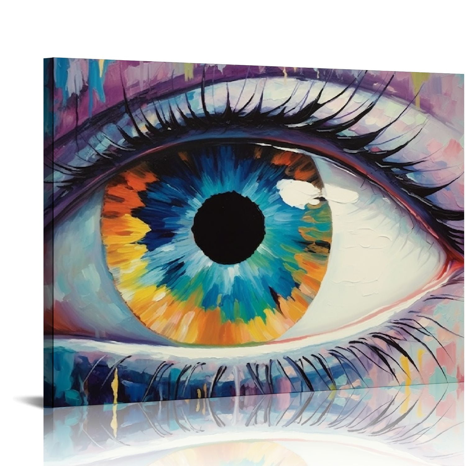 COMIO Conceptual colorful abstract picture of the eye canvas wall art ...