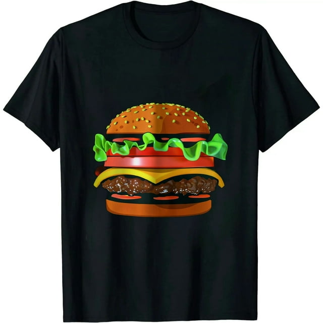 COMIO Cool Hamburger Art Men Women Minimalist Burger Cheeseburger T ...