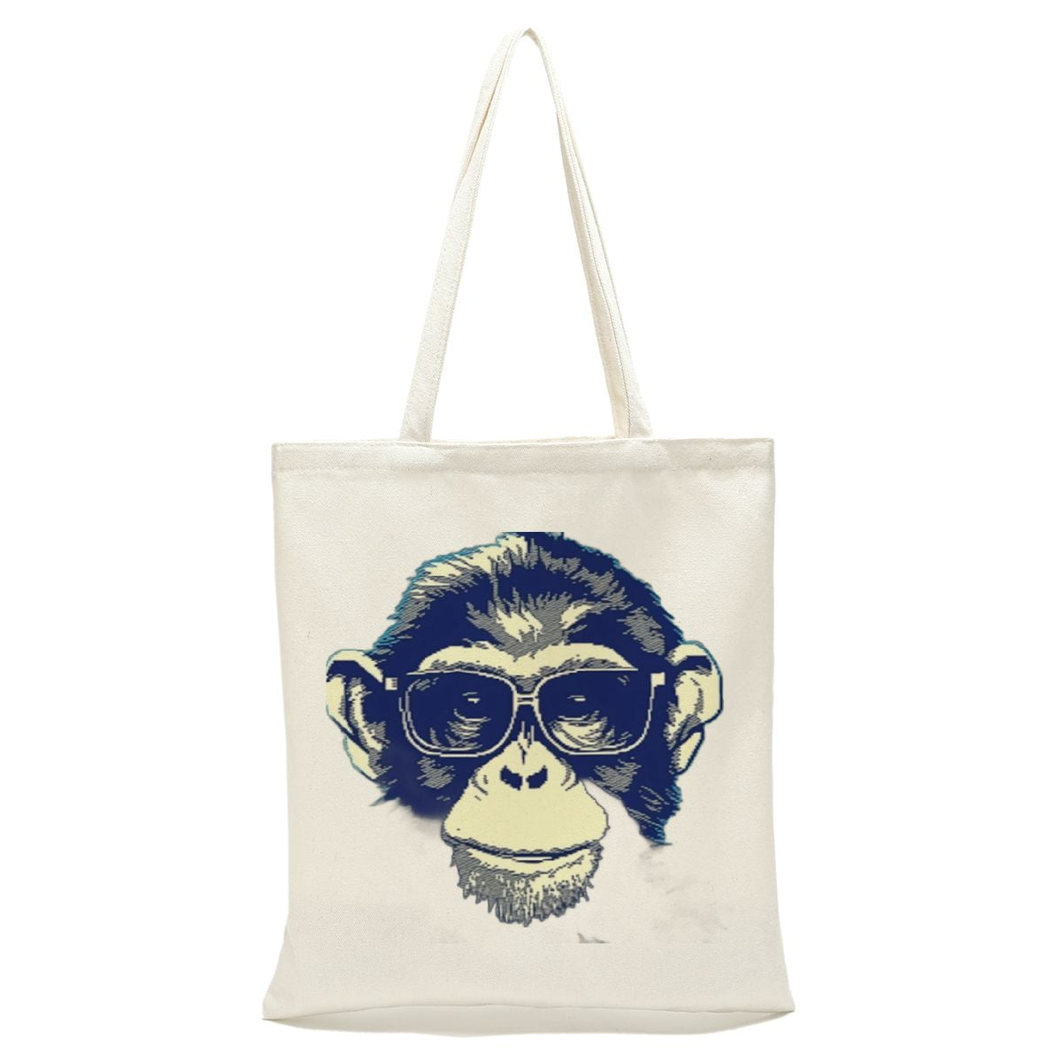 COMIO Cool Monkey Canvas Tote Bag Lightweight Shopping Bag Reusable ...