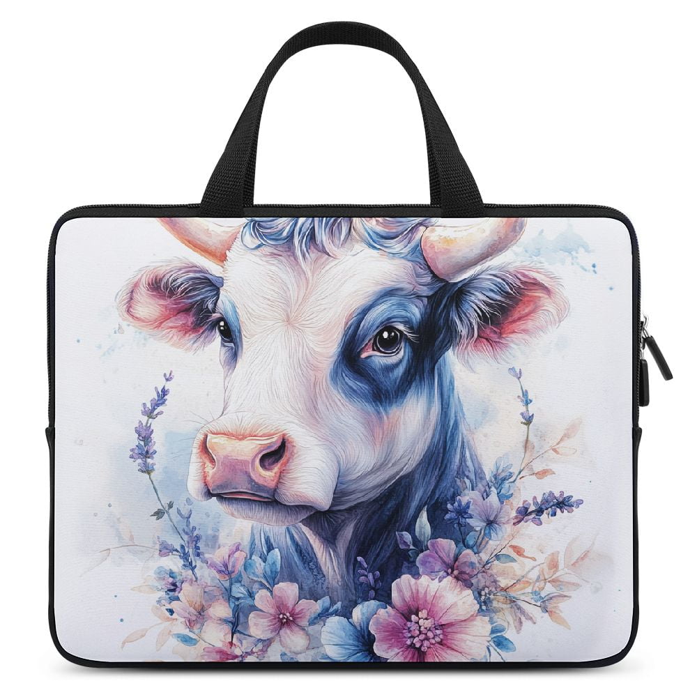 COMIO Cows and Flowers Tablet Cover Neoprene Diving Fabric Office ...