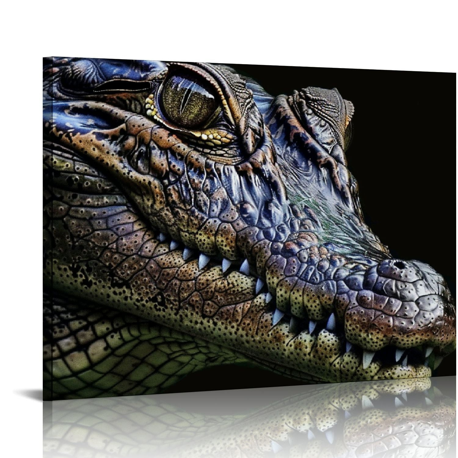 COMIO Crocodile Canvas Wall Art Poster Pictures Animal Prints Decor ...