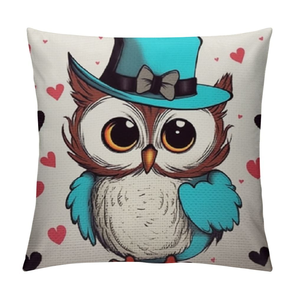 COMIO Cut owl Pillows，owl Pillow Covers，owl Gifts for Women，Owls Decor owl Pillow Covers Decor ...