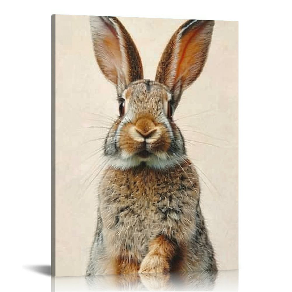 COMIO Cute Bunny Wall Art Cute Animal Artwork Bunny Bunny Wall Art ...
