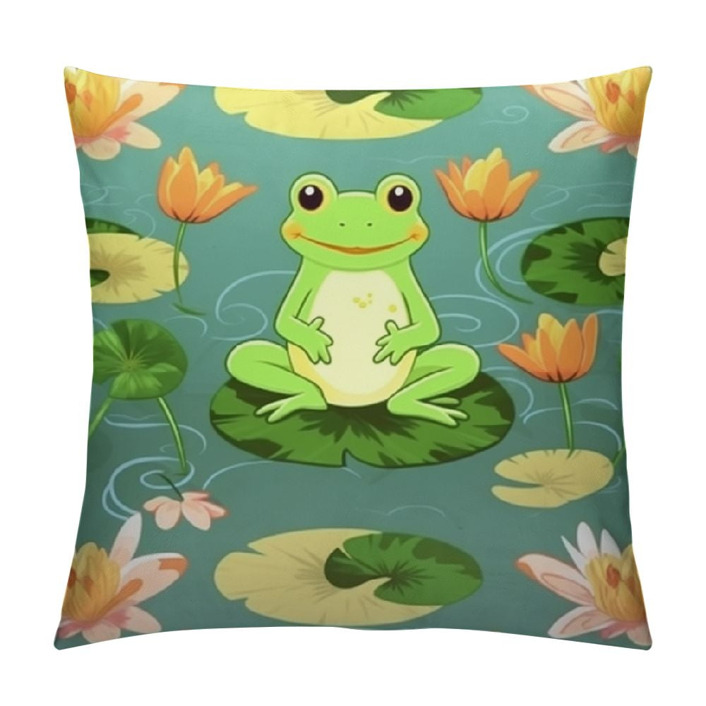 COMIO Cute Frog Queen Pillowcase for Hair and Skin Health, with Hidden ...