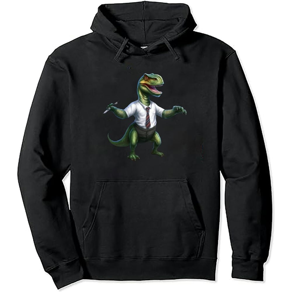 COMIO Cute Funny T Rex Dinosaur Teacher Professor School Pullover ...