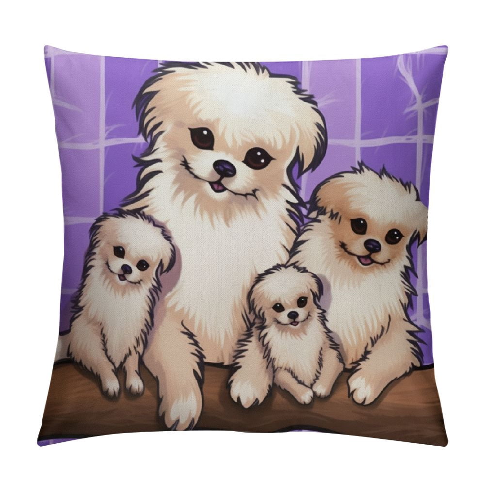 COMIO Cute Golden Monkey Invisible Zipper Throw Pillow Cover for Sofa ...