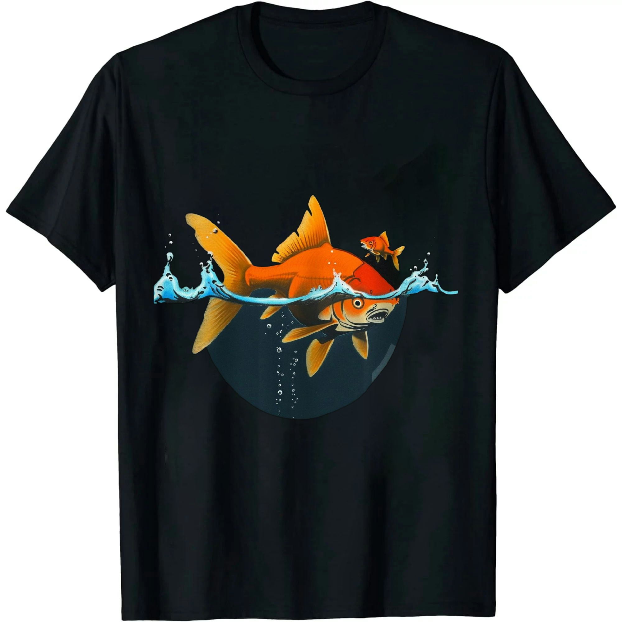 COMIO Cute Goldfish Shark Fin Goldfish Motivational Goldfish T-Shirt ...