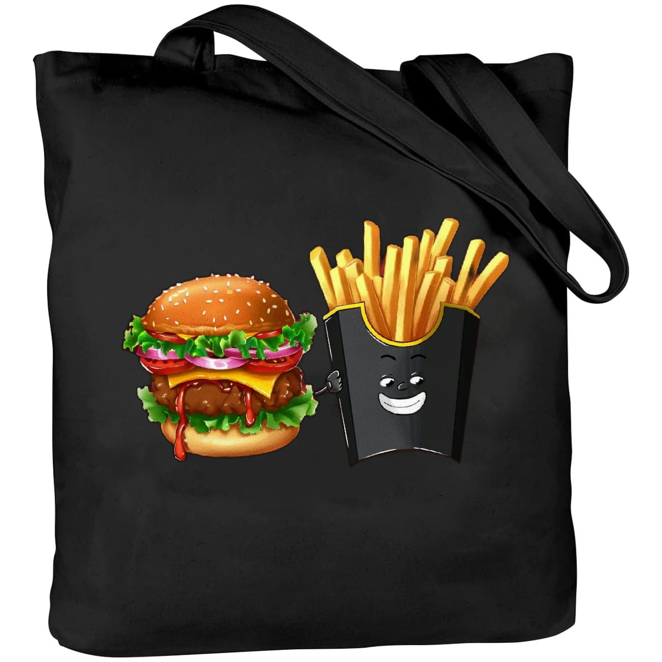 COMIO Cute Hamburger Art Men Women Hamburger French Fries Lovers Canvas ...