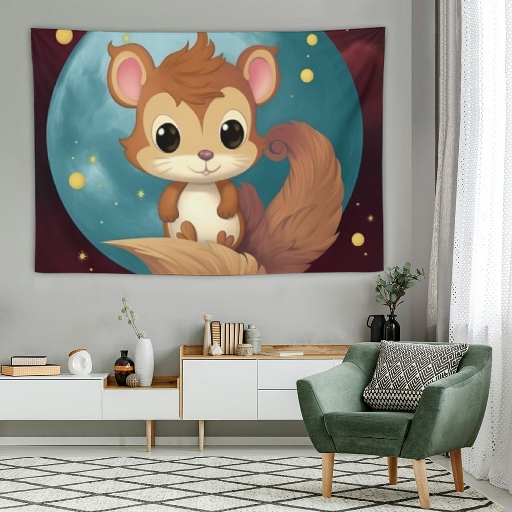 COMIO Cute Little Squirrel And Mouse Tapestry Wall Hanging For Home ...
