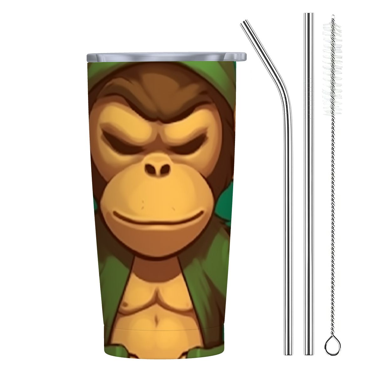 COMIO Cute Monkey Sitting on Banana Water Bottle Stainless Steel ...
