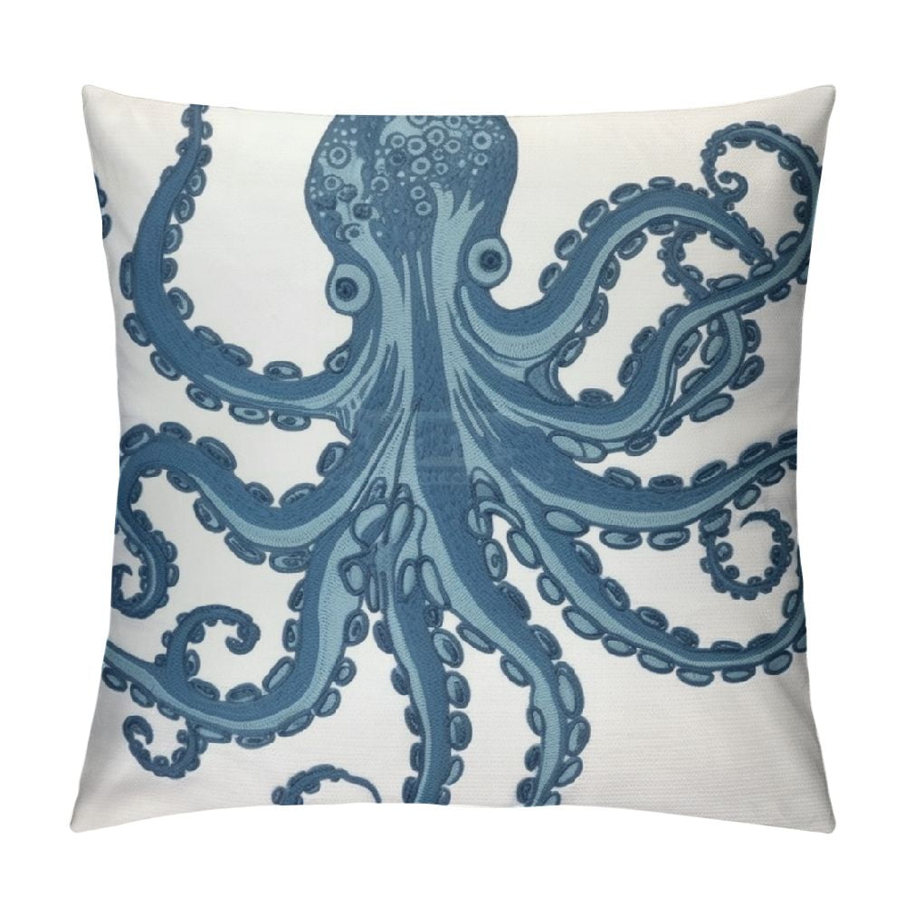 QZHH Cute Nautical Animal Pillow Cover,Square Decorative Canvas Pillow ...