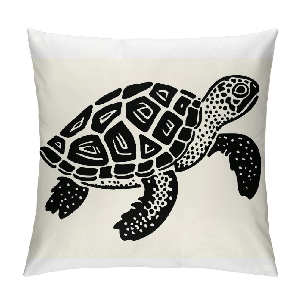 COMIO Cute Nautical Animal Pillow Cover,Square Decorative Canvas Pillow ...
