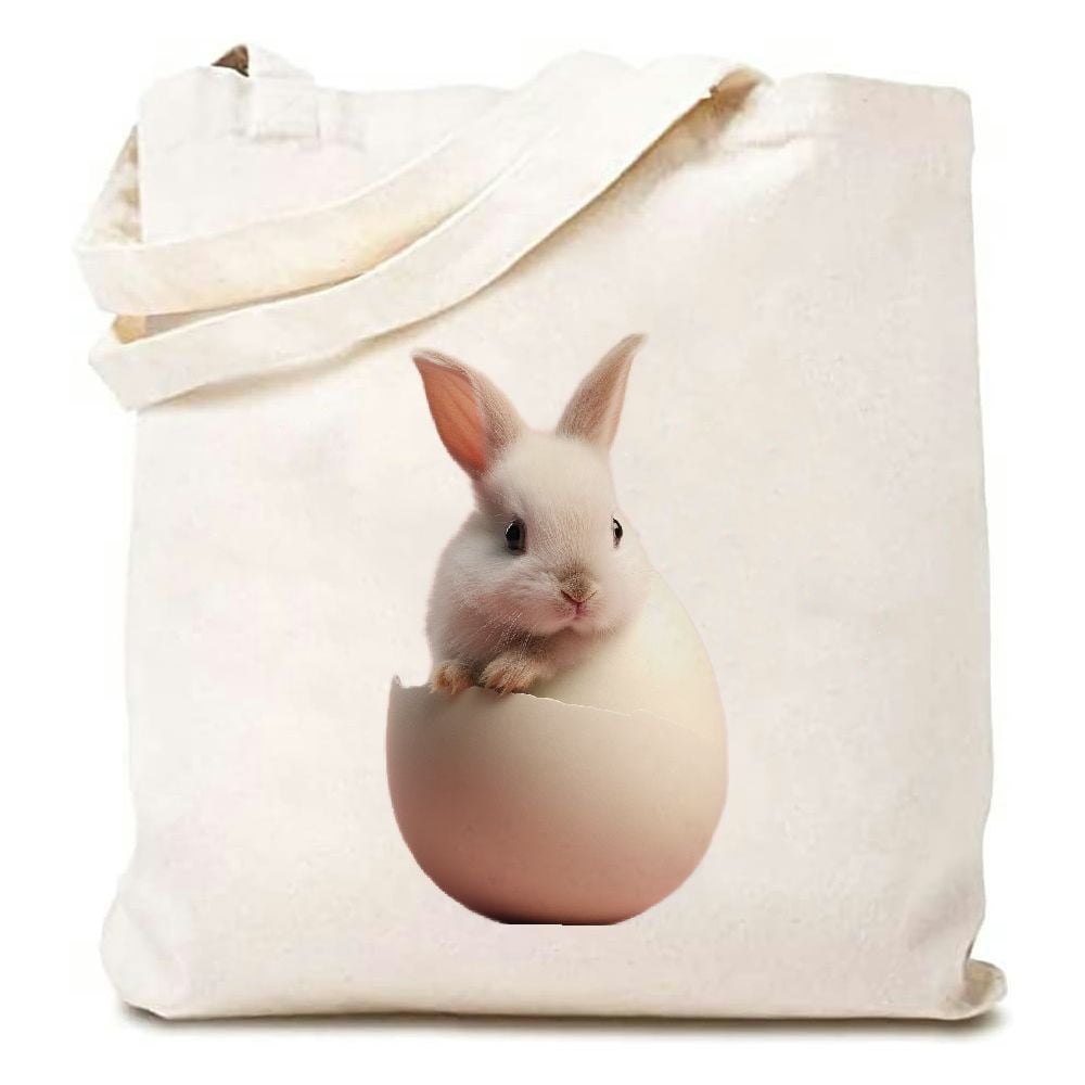COMIO Cute Rabbit Pattern Party Supplies Canvas Tote Bag for Women 14 ...