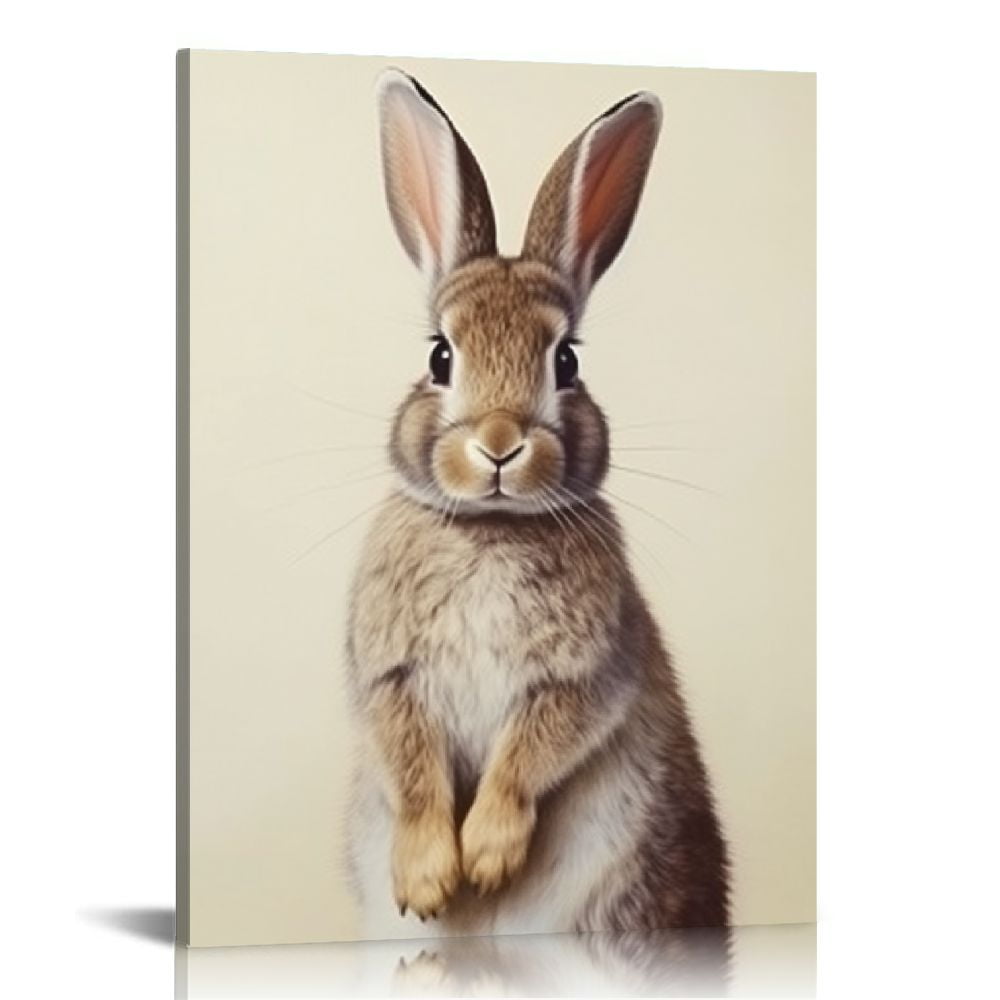 COMIO Cute Rabbit Wall Art Cute Animal Artwork Bunny Picture Bunny ...