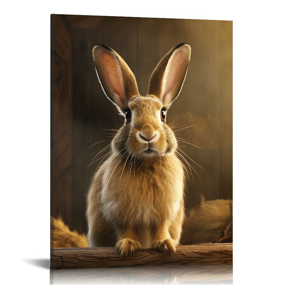 COMIO Cute Rabbit Wall Art Cute Animal Artwork Nursery Bunny Picture ...