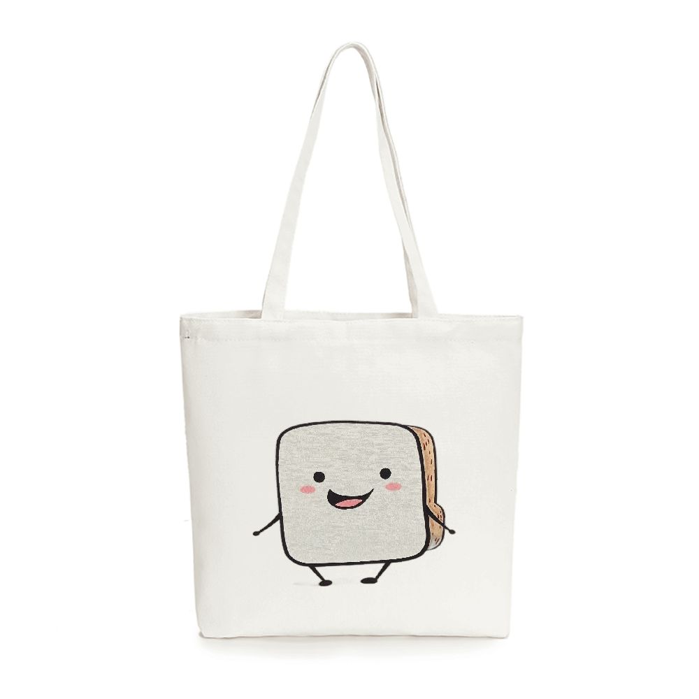 COMIO Cute Tote Bag Bread Canvas Bag for Women Funny Graphic Tote Bag ...