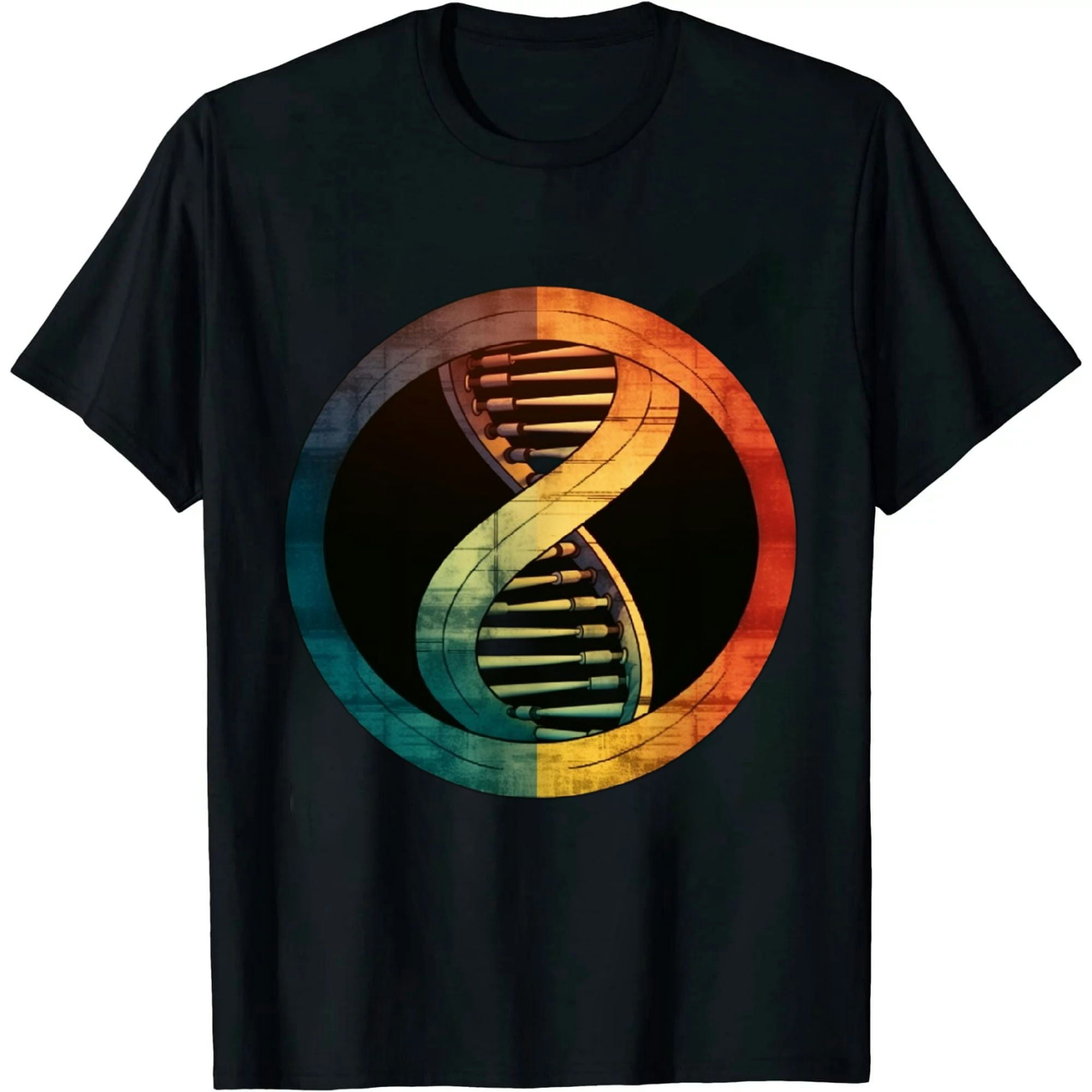 COMIO DNA Genetics Gifts Retro Sunset Science Biology Genealogy T-Shirt ...